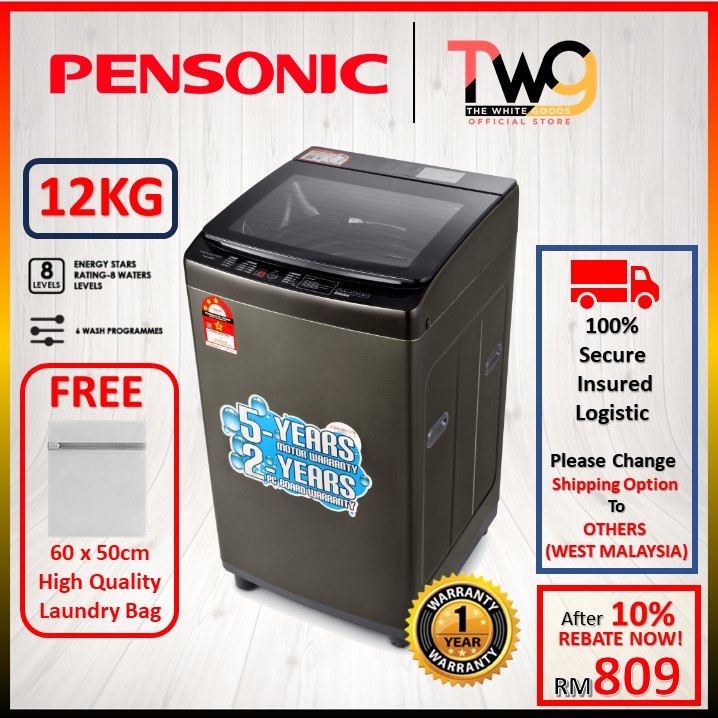 [WITH GIFT] PENSONIC / MIDEA 7KG / 8KG / 10KG / 11KG / 12KG FULLY AUTO Washing Machine PWA-1101X ...