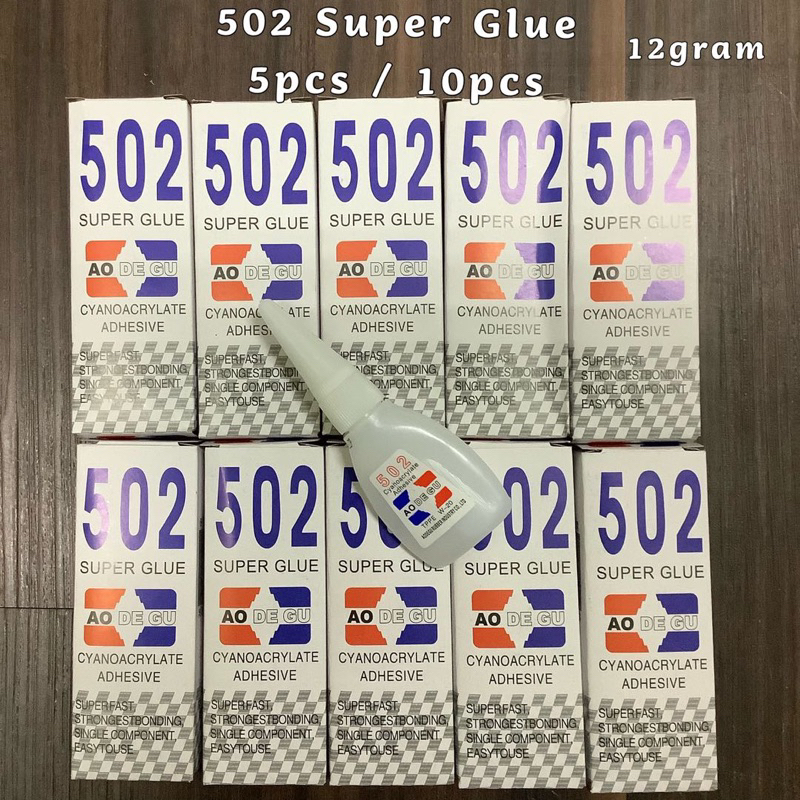 READY STOCK!!! 12G / 25G 502 Super Glue Cyanoacrylate Adhesive Pin 5pc ...