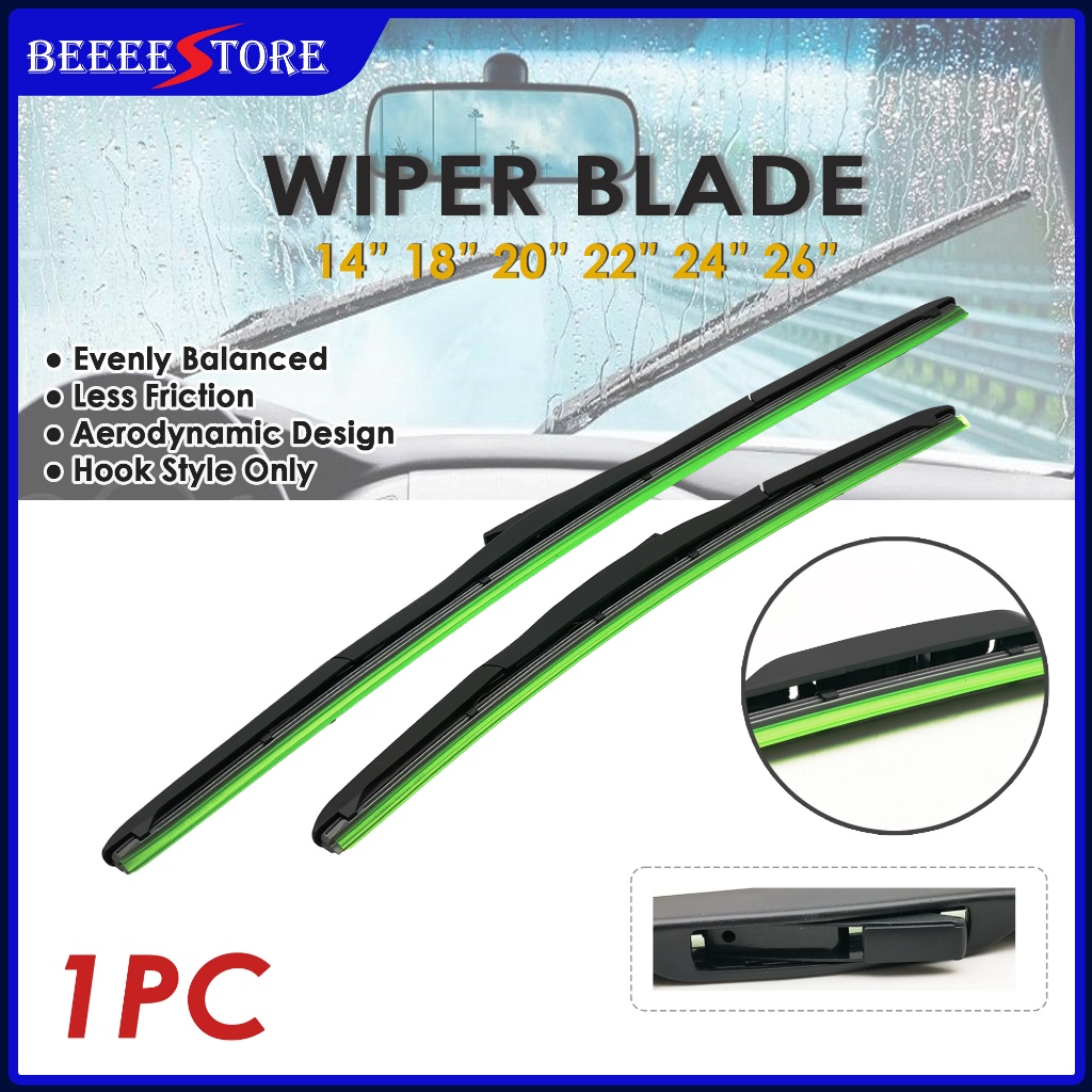 1PC Car Wiper Blade 14" / 18" / 20" / 22" / 24" / 26" INCH RUBBER WIPER ...