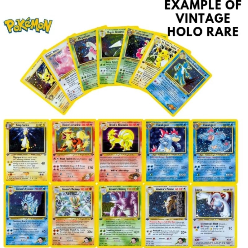 10 Pcs card value pack bundle vintage, holo skyridge vmax rainbow rare ...