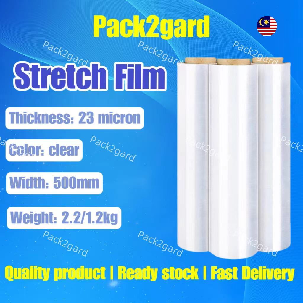 Pack2gard Stretch Film Clear 500mm / 2.2kg / 200gm core or 400gm / up ...
