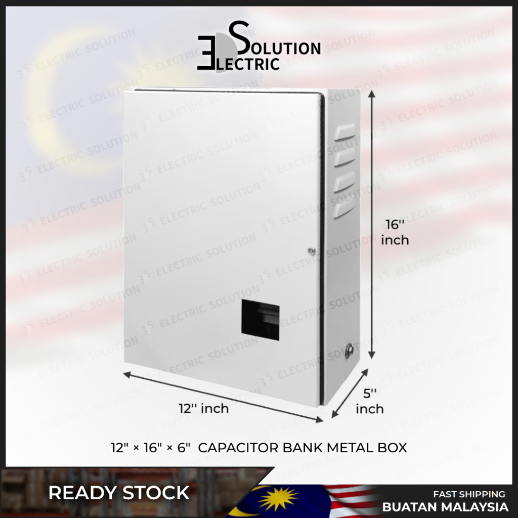 12×16×5 CAPACITOR BANK METAL BOX CLAD ELECTRICAL BOARD KOTAK SUIS ...