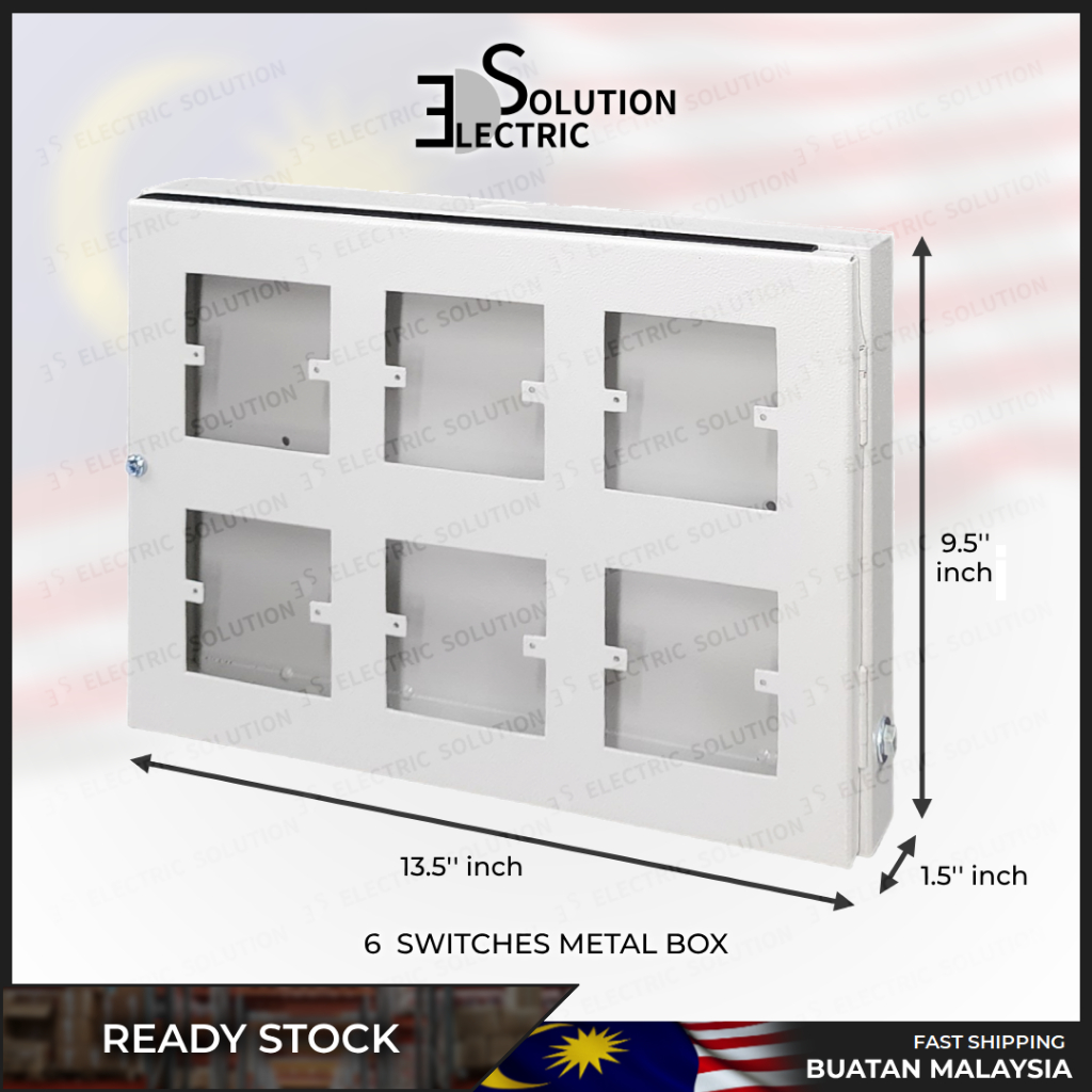 6 SWITCHES METAL BOX SWITCH SOCKET 4S 6S 8S 10S WAY ELECTRICAL CENTER ...