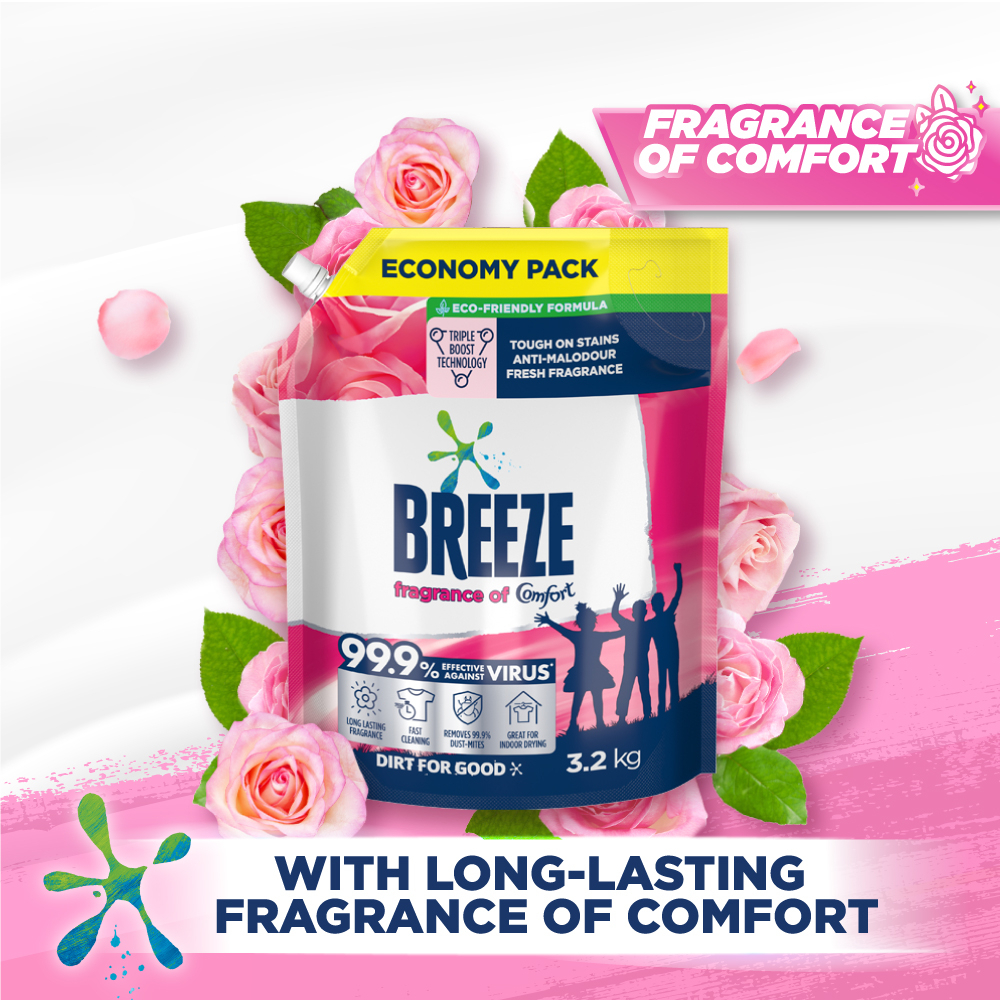 Breeze Detergent Liquid Refill Power Clean 3.2kg | Shopee Malaysia