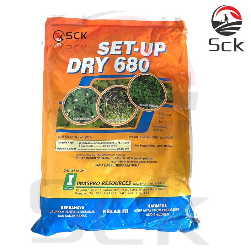 SET-UP DRY 680 1KG/Racun Rumput Glyphosate monoammonium 75.7%|akar ruas ...