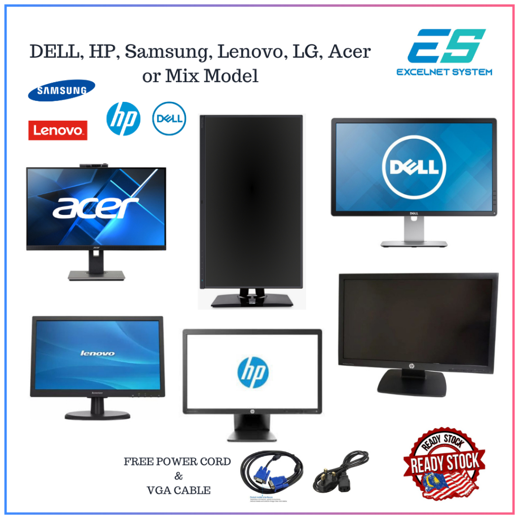 HP, DELL, LENOVO 19 - 27 inch WIDESCREEN LED LCD MONITOR | Shopee Malaysia