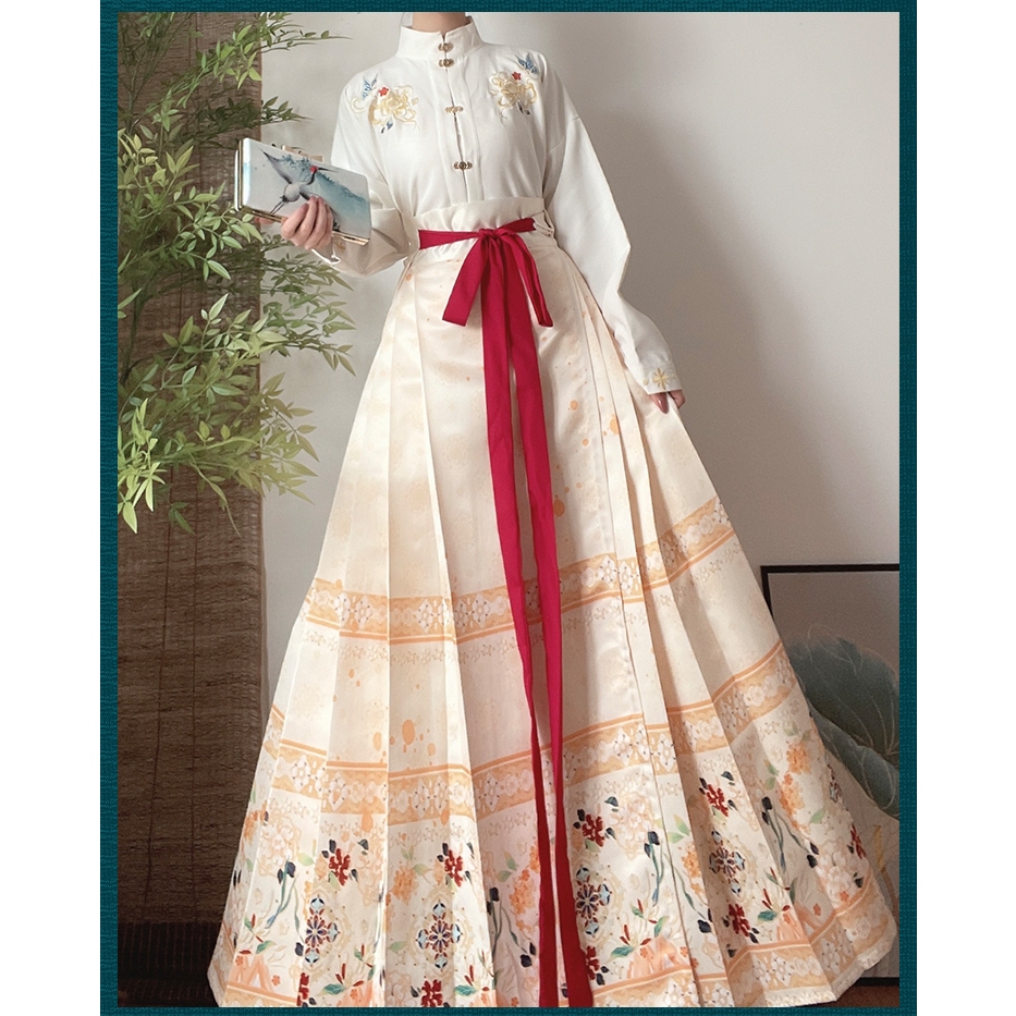 daidai (Ready Stock) Mamianqun Hanfu Cheongsam Baju Long Skirt Chinese ...