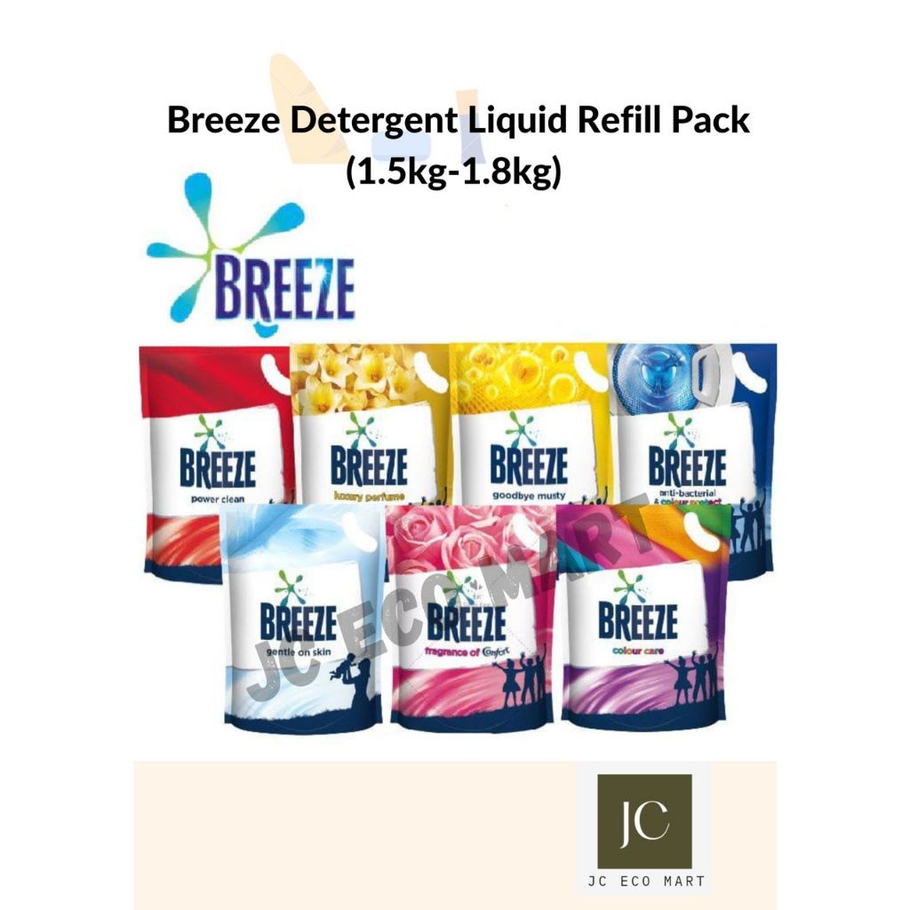 Breeze Detergent Liquid Refill Pack (1.5kg-1.8kg) | Shopee Malaysia