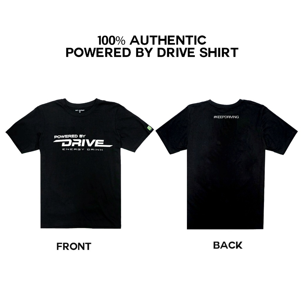 💯% Authentic Powered By Drive Shirt | Shopee Malaysia