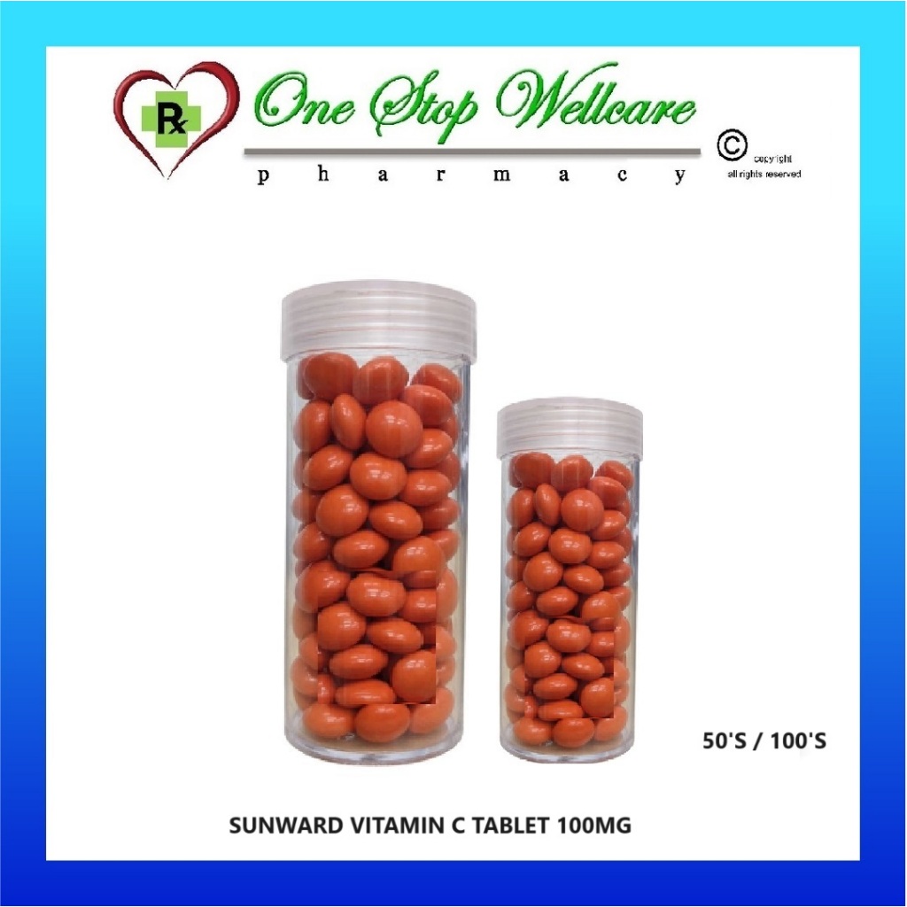 SUNWARD VITAMIN C TABLET 100MG 50'S / 100'S (EXP:02/2028) | Shopee Malaysia