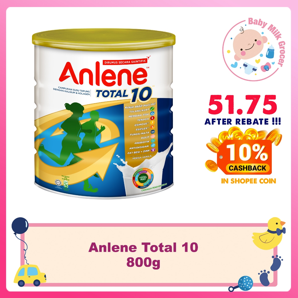 Anlene Total 10 High Calcium & Collagen Adult Milk Powder (800g) | Shopee Malaysia
