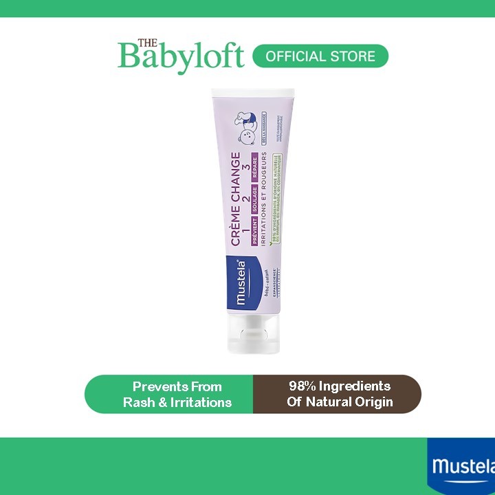 Mustela 123 Vitamin Barrier Cream Kids Diaper Cream: Protects & Repairs ...