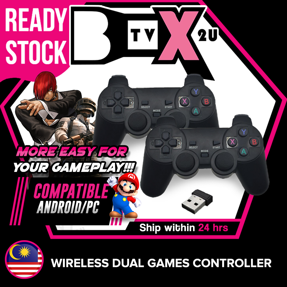 New 2.4G Wireless Dual Joystick Control Stick Game Controller Gamepad ...