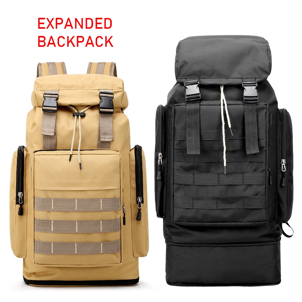 80L Large Capacity Hiking Backpack Military Backpack Daki Gunung ...