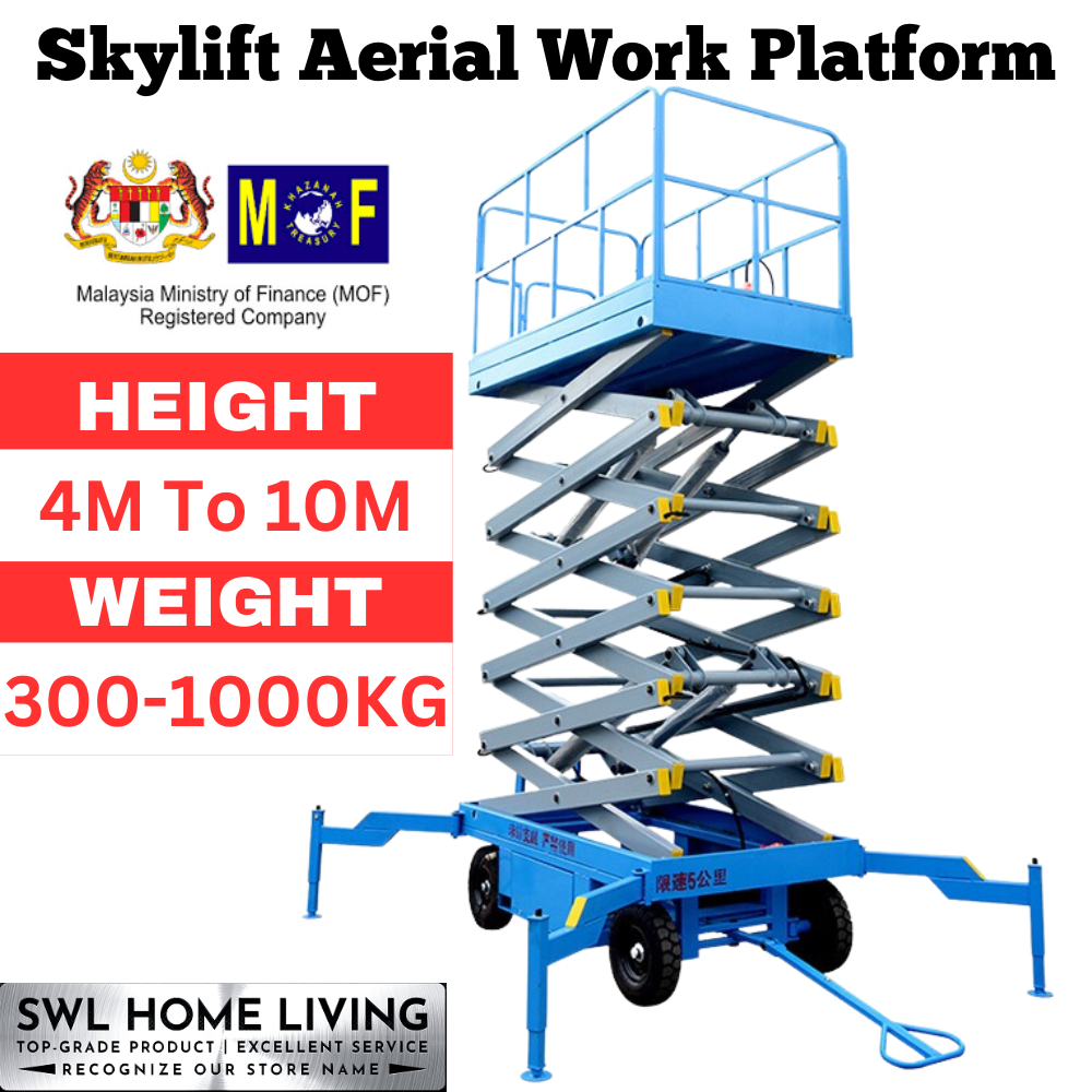 [4M ~10M] Tall Aerial Work Platform Hydraulic Lifting Scissor Freight ...