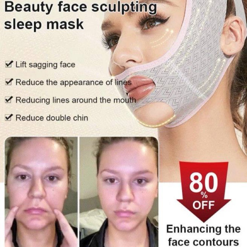 V-SHAPE LIFT AND FIRM kain pembentuk muka v-shape cantik seperti barbie ...