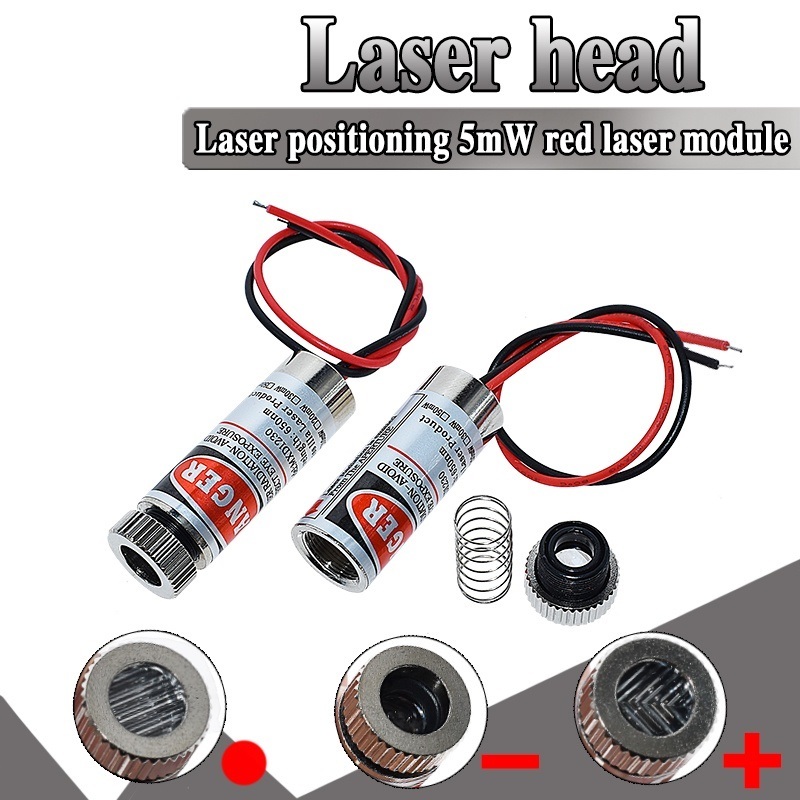 5V Red Point Line Cross Laser Module 5mW 650nm Focus Adjustable Laser ...