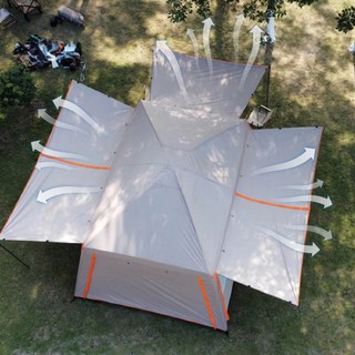 JDEX Khemah Unta Full Cover 8 -12 orang Family Camel Tent Large Outdoor ...