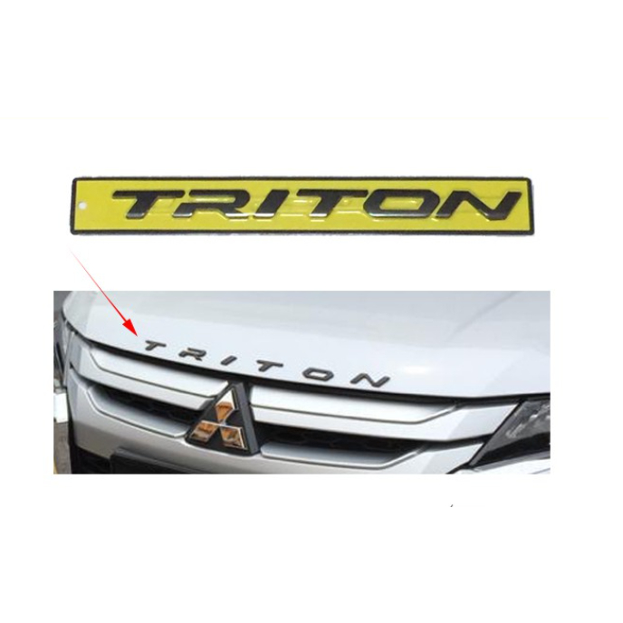 Mitsubishi Triton Bonnet Wording Emblem - Matt Black | Shopee Malaysia