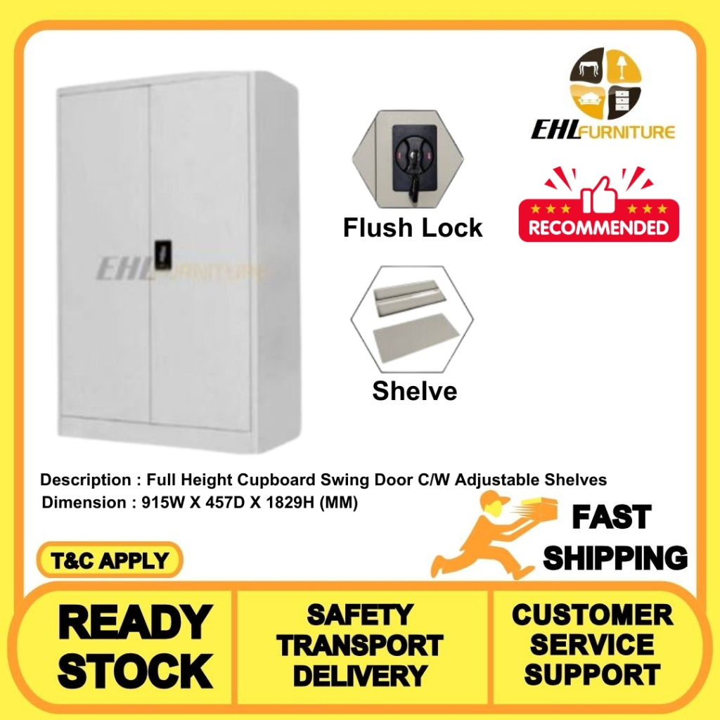 EHL FURNITURE - Almari/Kabinet Besi/ Metal F/H Cabinet With 3 ...