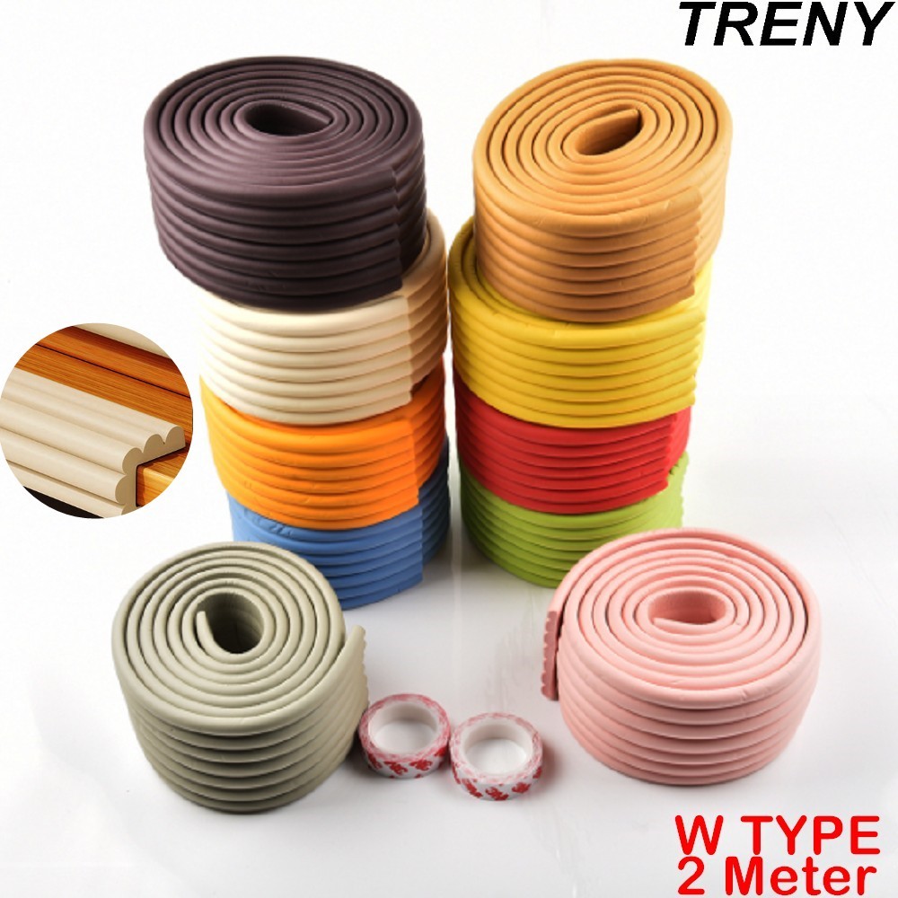 TRENY 2 Meter Baby Safety Bumper Strip Protector Edge Cushion Corners 多功能保护条 Kusyen Keselamatan ...