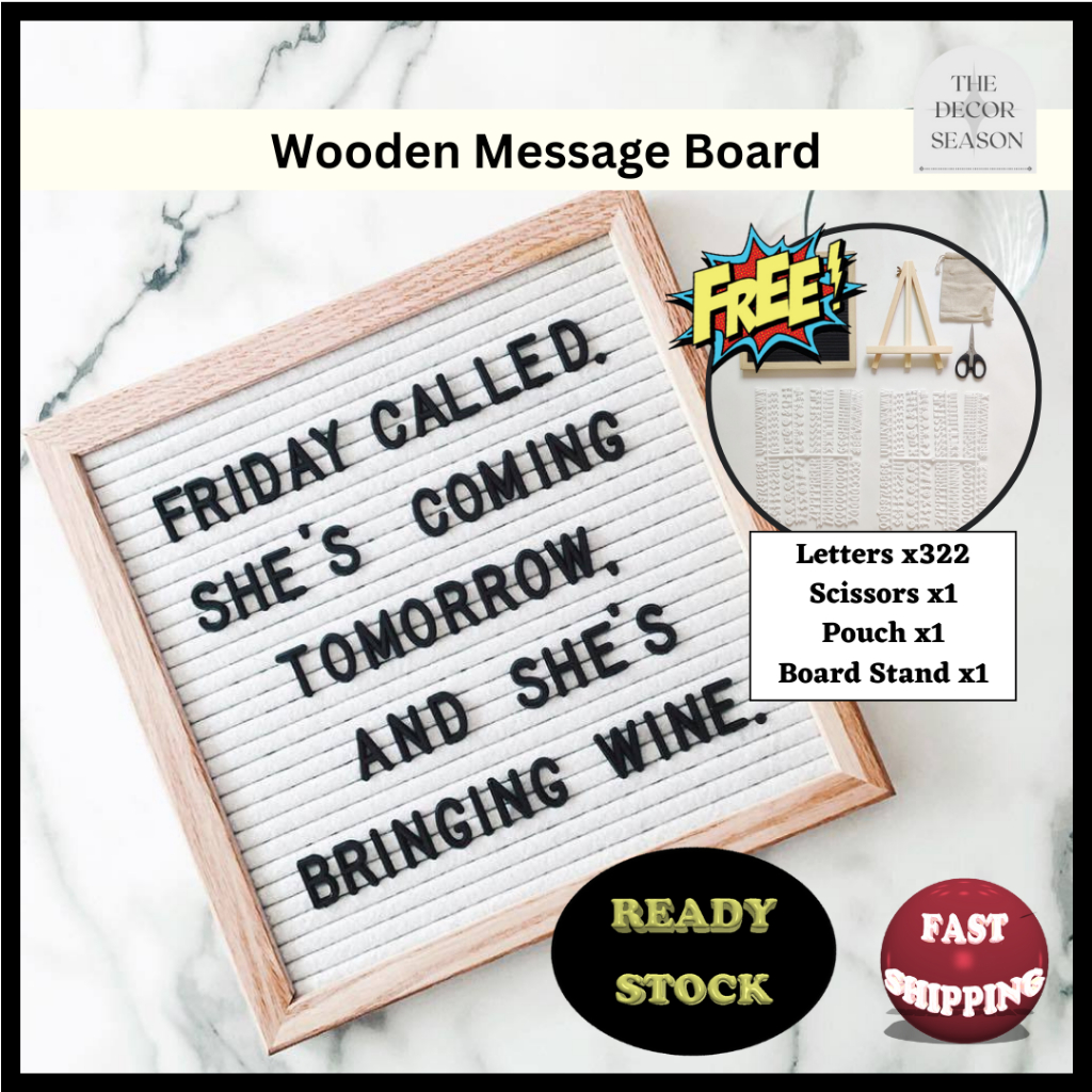 Letters Message Wooden Board Handcraft Birthday Party Decoration ...