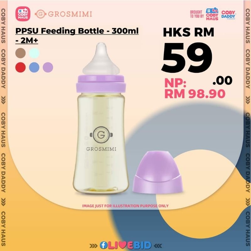 Grosmimi PPSU Feeding Bottle 300ml | Shopee Malaysia