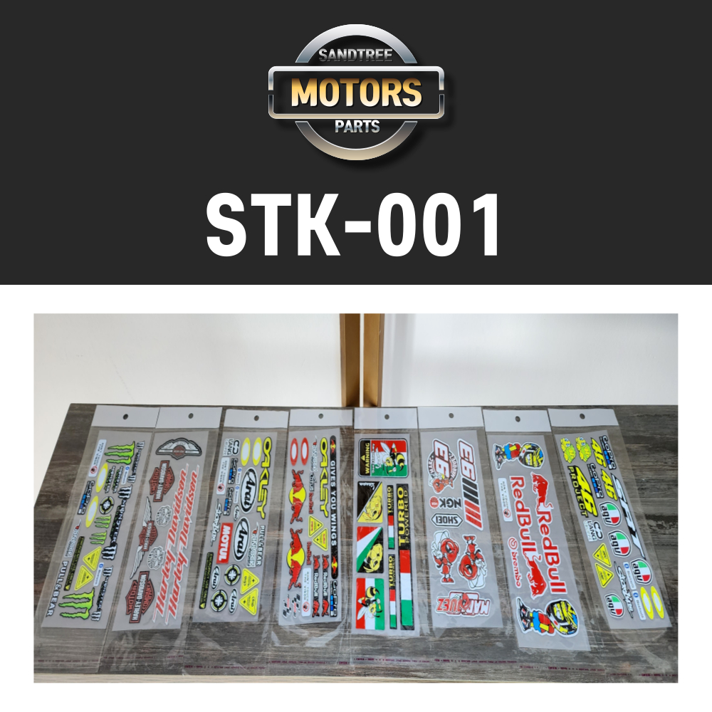 STK-001 Motorcycle Stickers 8 Types Fashion Logo Stickers Motorcycle ...