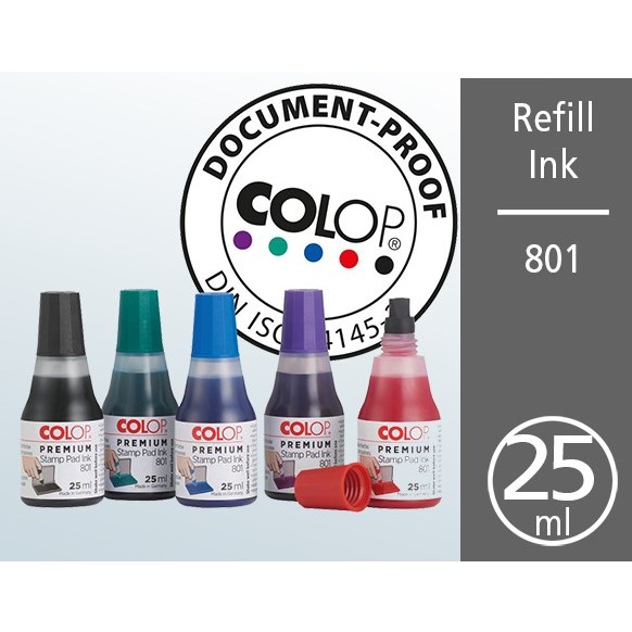 Colop Self-Inking Printer Rubber Stamp Pad Refill Ink 25ml (801P ...