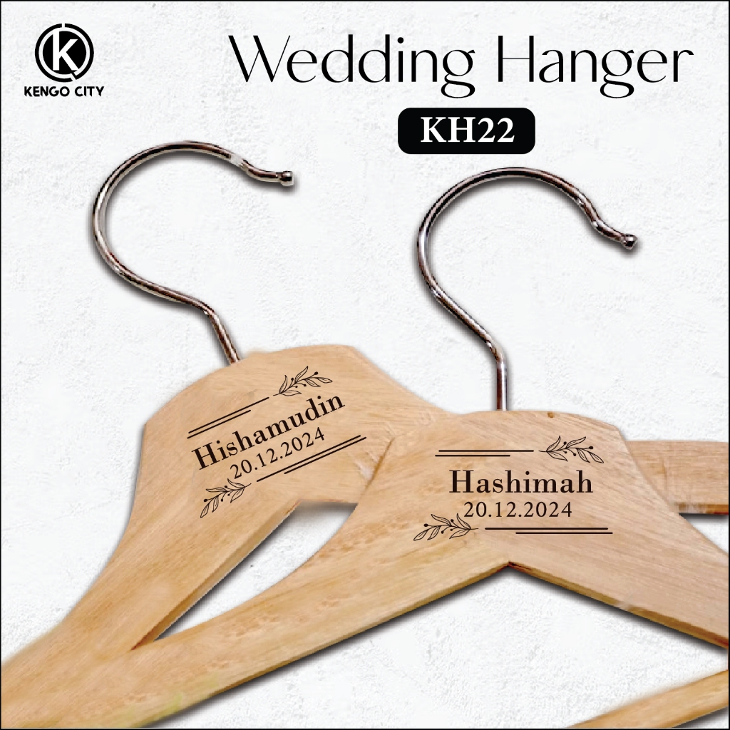 Hanger Kahwin/Hanger Wedding/Laser Nama/Engraved Name/Kahwin/Butik ...