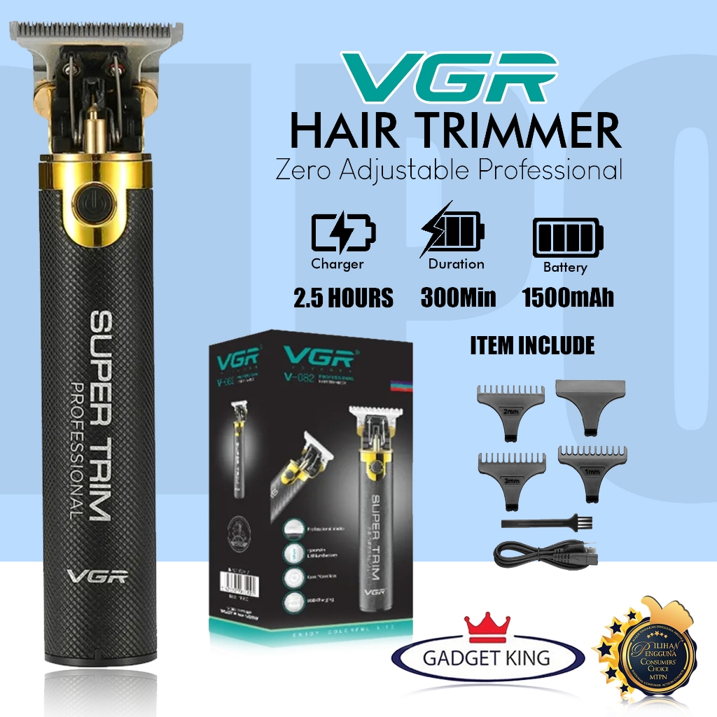 Original VGR V-082 Zero Adjustable Professional Chargeable Hair Trimmer ...