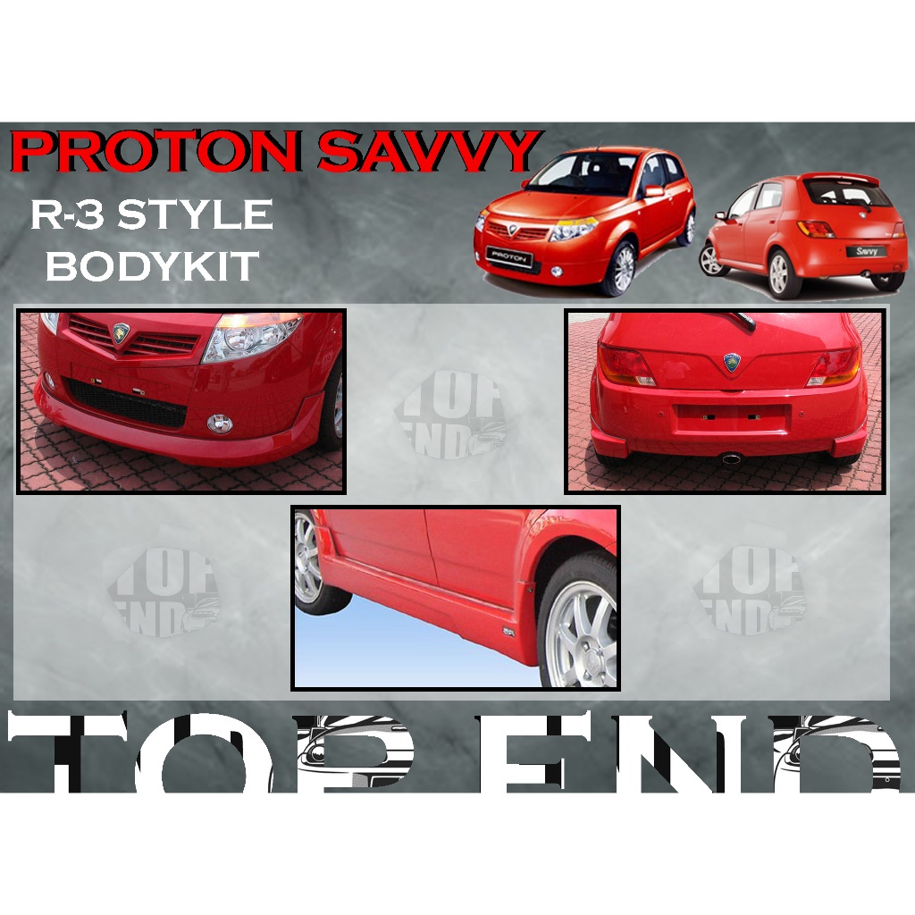 PROTON SAVVY R3 STYLE FRONT SKIRT SIDE SKIRT REAR SKIRT MATERIAL ...