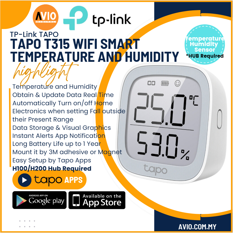 TP-LINK Tplink Wifi Wireless Real Time Temperature Humidity Monitor ...