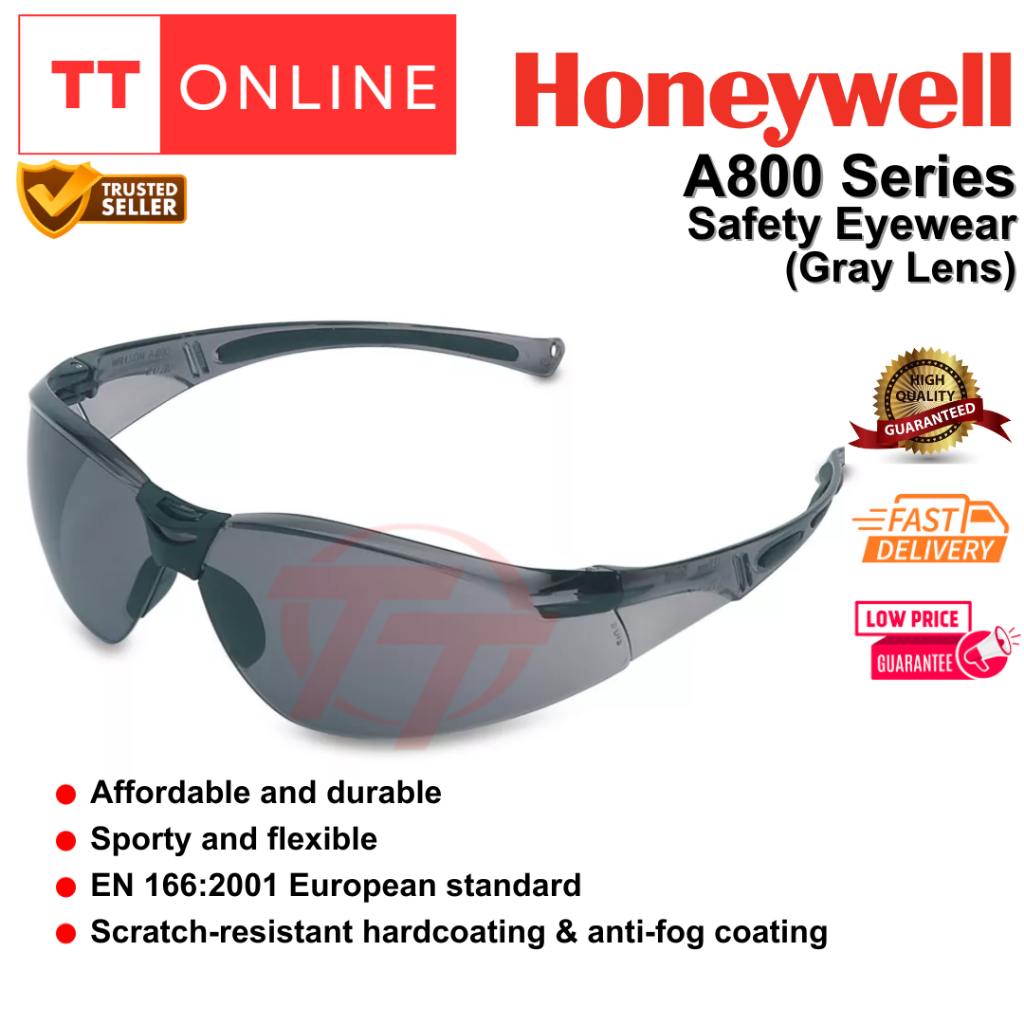 Honeywell A800 Protective Safety Spectacle (Smoke lens) | Shopee Malaysia