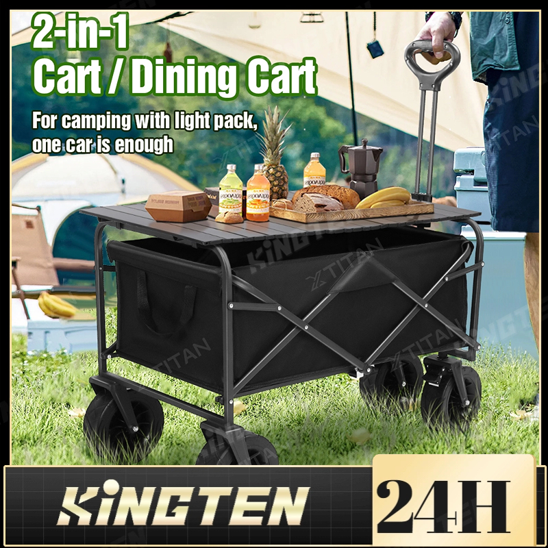 KINGTEN® Camping Trolley Outdoor Foldable Trolley Cart Camping Trolley ...