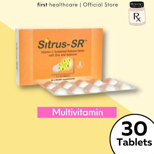 READY STOCK! Sitrus SR Vitamin C Sustained Release with Zinc & Selenium ...