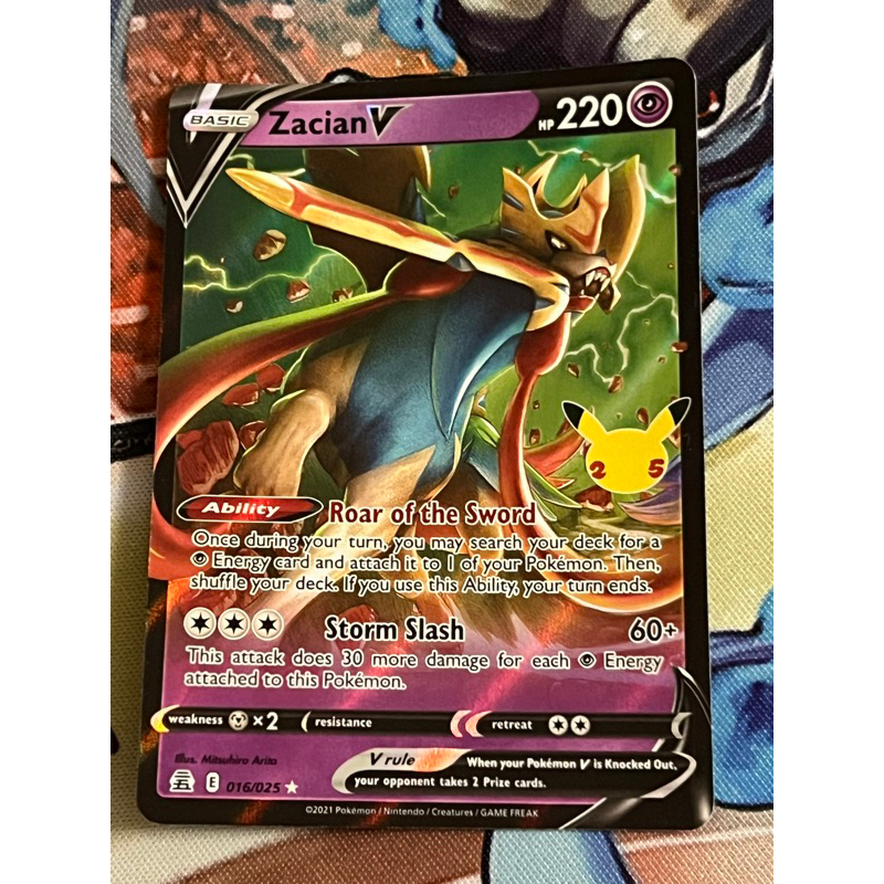 Pokemon TCG 25th Anniversary Celebration - Zacian V - 16/25 - Ultra ...
