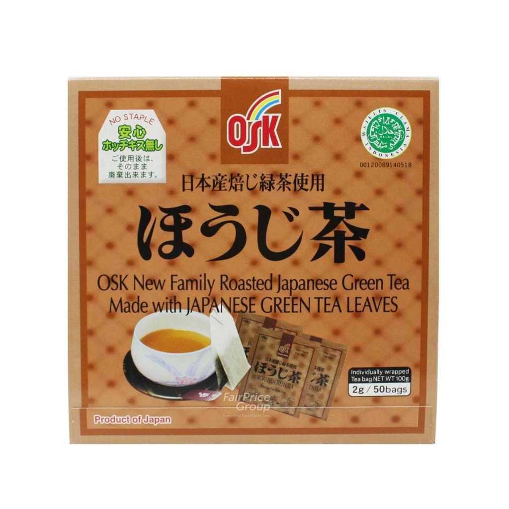 OSK New Family Roasted Japanese Green Tea Made with Japanese Green Tea Leaves (2g x 50) x 1 box ...