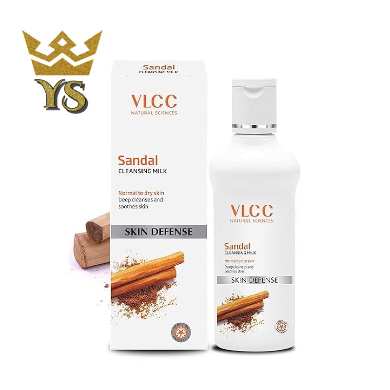 VLCC Sandal Cleansing Milk -100ml- Deep Cleanses & Soothes Skin. With ...