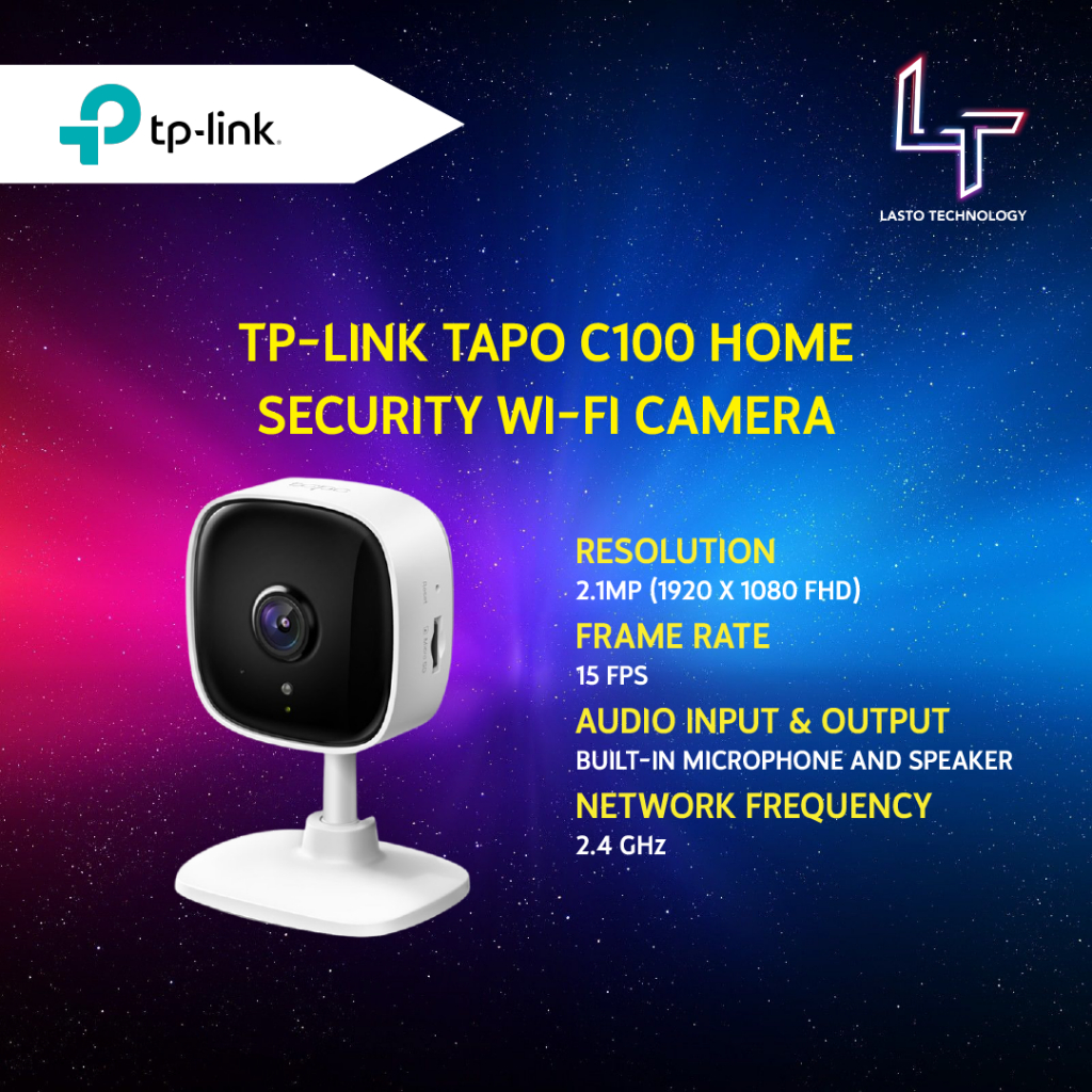 Tp-Link Tapo C100 Home Security Wi-Fi Camera | Shopee Malaysia