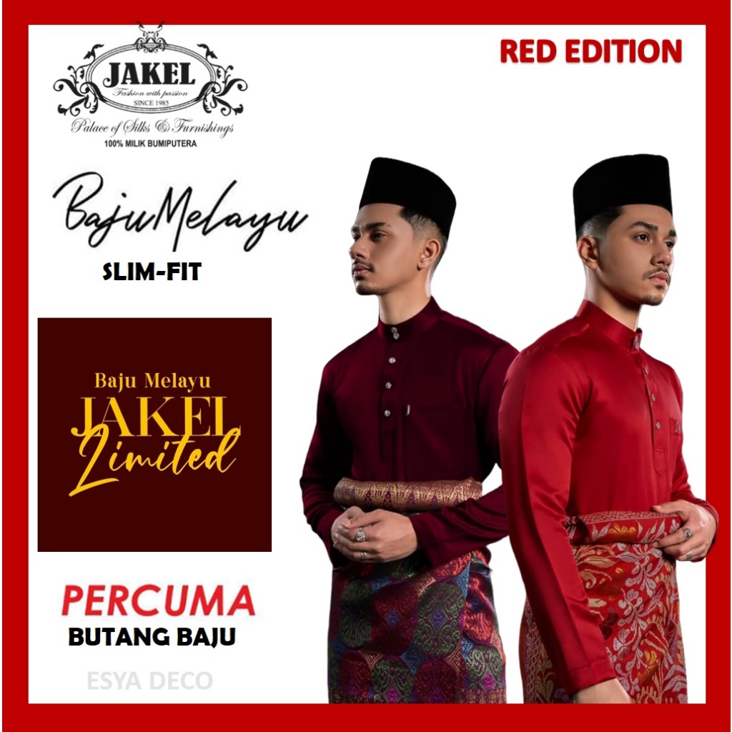 (SET RED) JAKEL LIMITED Baju Melayu Jakel Asad Motawh by JAKEL Cekak ...