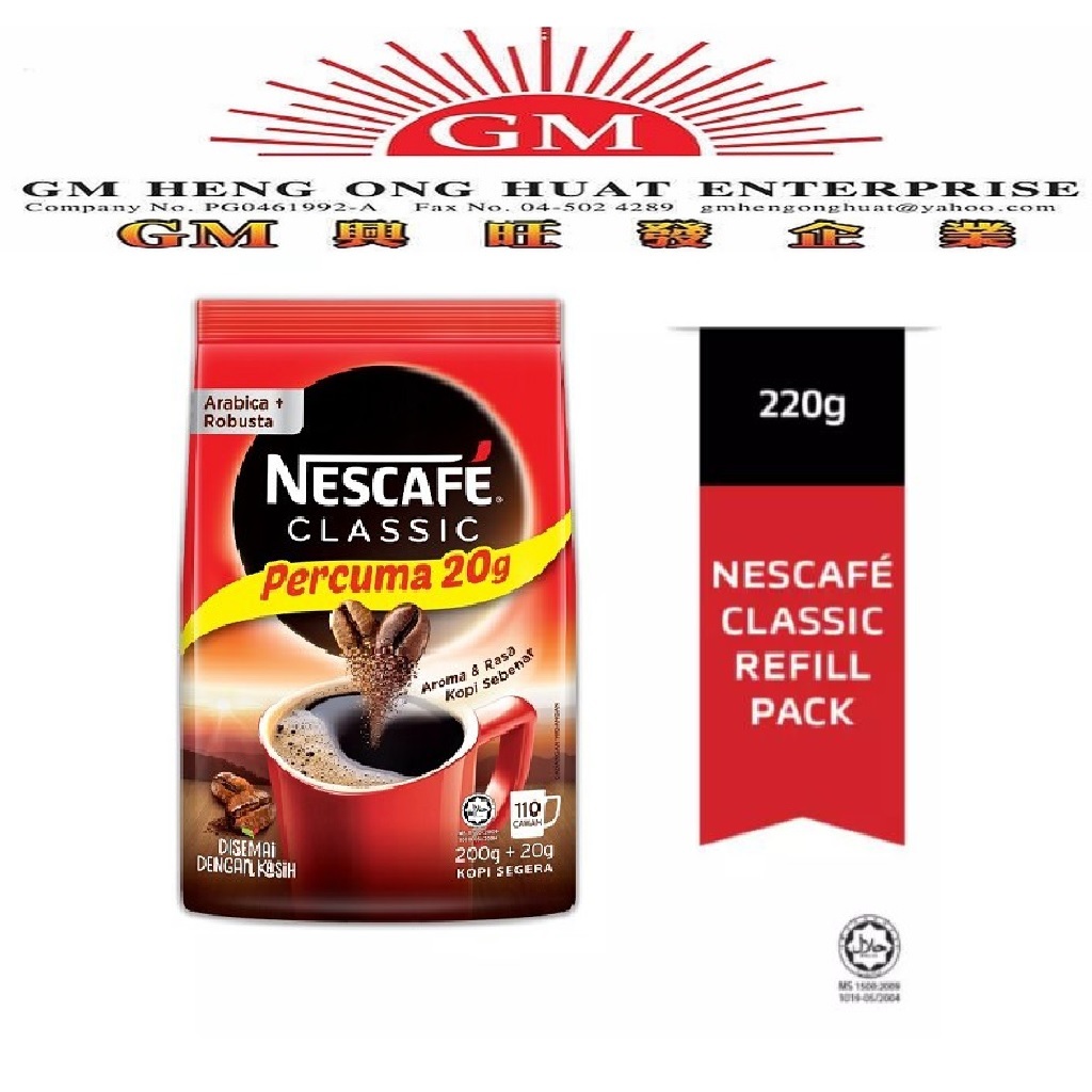 NESCAFE Classic Refill Pack (200g) + 20g | Shopee Malaysia