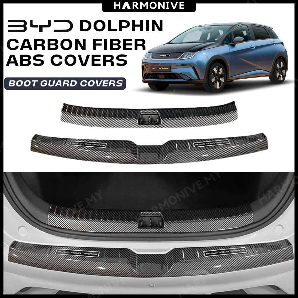 BYD Dolphin Carbon Fiber Rear Bumper Scuff Plate Boot Guard Protector ...