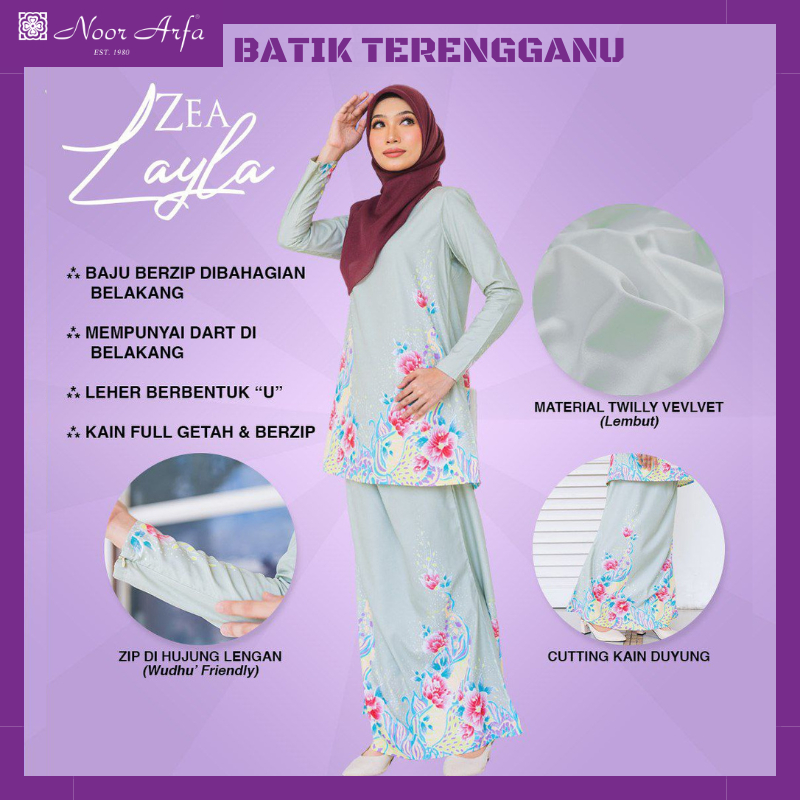 Batik Malaysia : (READY STOCK) ZEA LAYLA: BJ KRG NOOR ARFA TWILLY ...