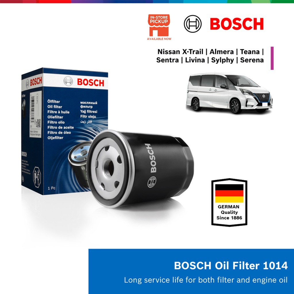 Bosch Oil Filter for Nissan Latio/Almera/Teana/Sentra/Livina/Sylphy ...
