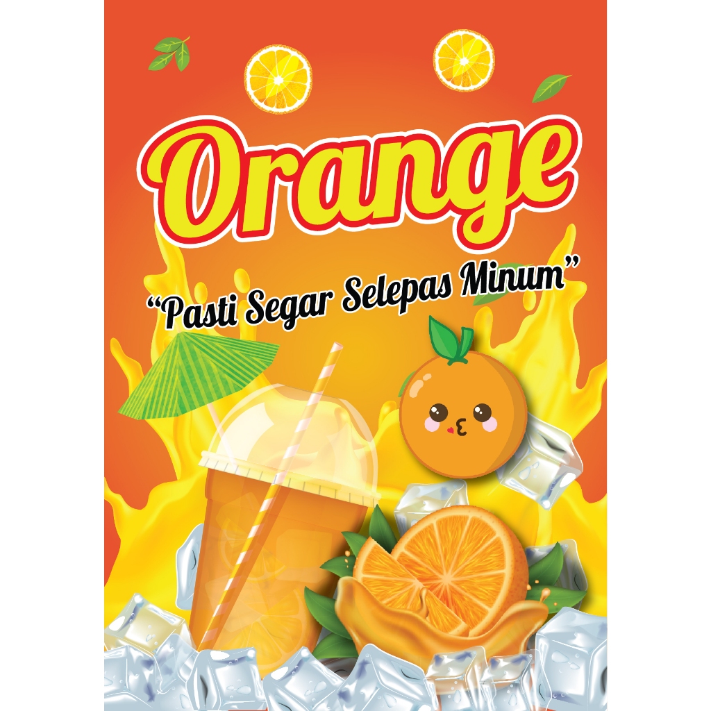 A4 Sticker Air Balang, A4 Size, Sticker Kalis Air, Sticker Produk ...