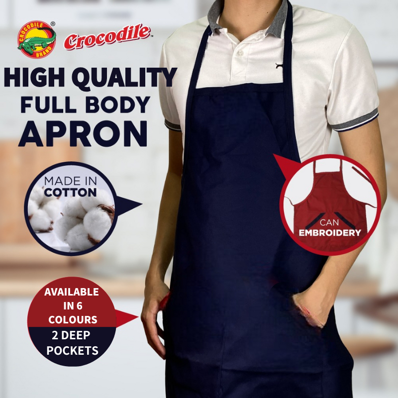 Unisex Full Body Apron Cotton Apron 2pockets Kitchen Cooking Chef ...
