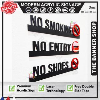 Modern 3D Acrylic Signage- No Smoking Signage,No Entry Signage ,CCTV ...