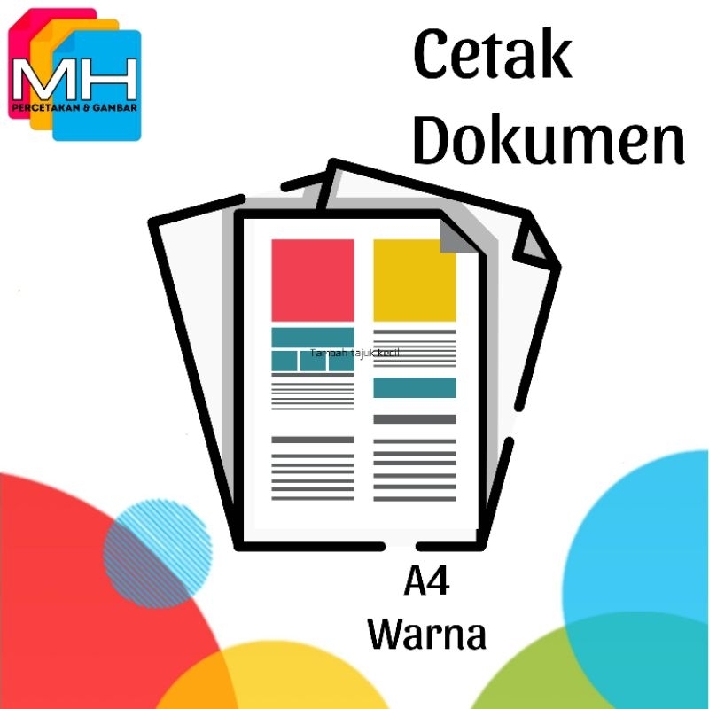Cetak Dokumen Warna Saiz A4 70GSM/Color A4 Size 70GSM Document Print ...