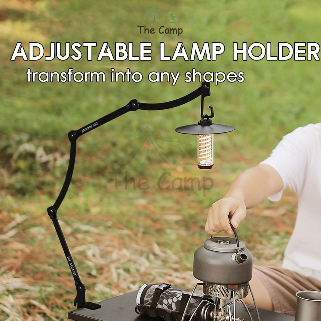 Adjustable Lamp Holder Foldable Folding Latern Pole Hanger Rod Lantern ...
